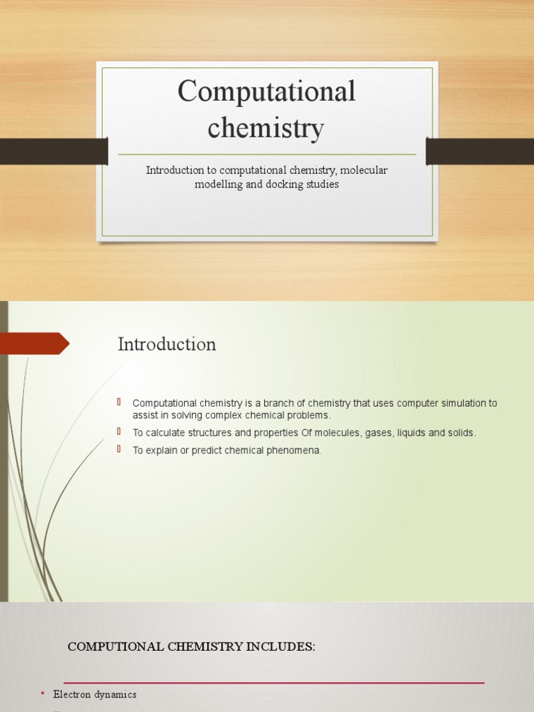 Computational Chemistry | PDF | Self-Improvement | Science & Mathematics