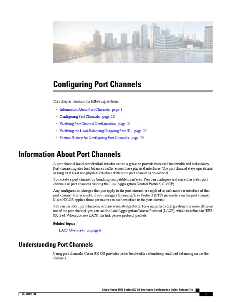 Configuring Port Channels | PDF | Internet Protocol Suite | Port (Computer Networking)