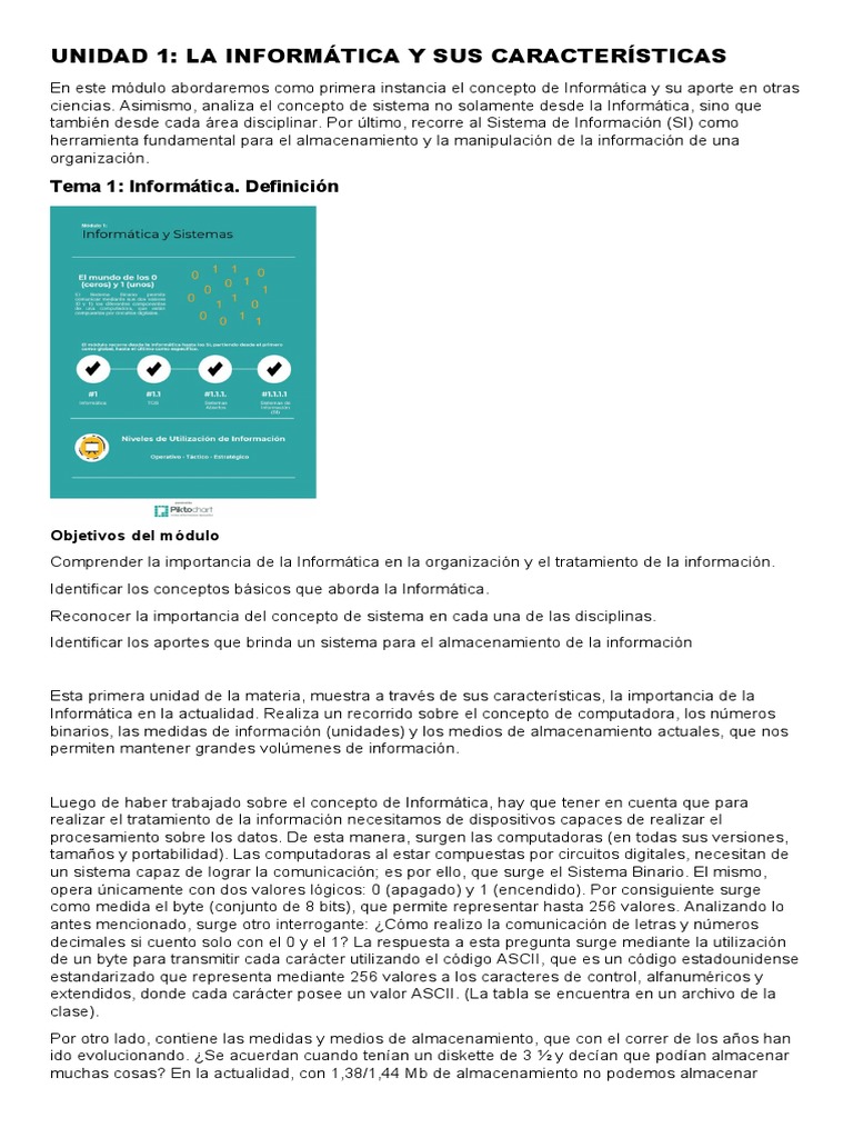 Modulo 1 Informatica Uk | PDF | Informática | Poco