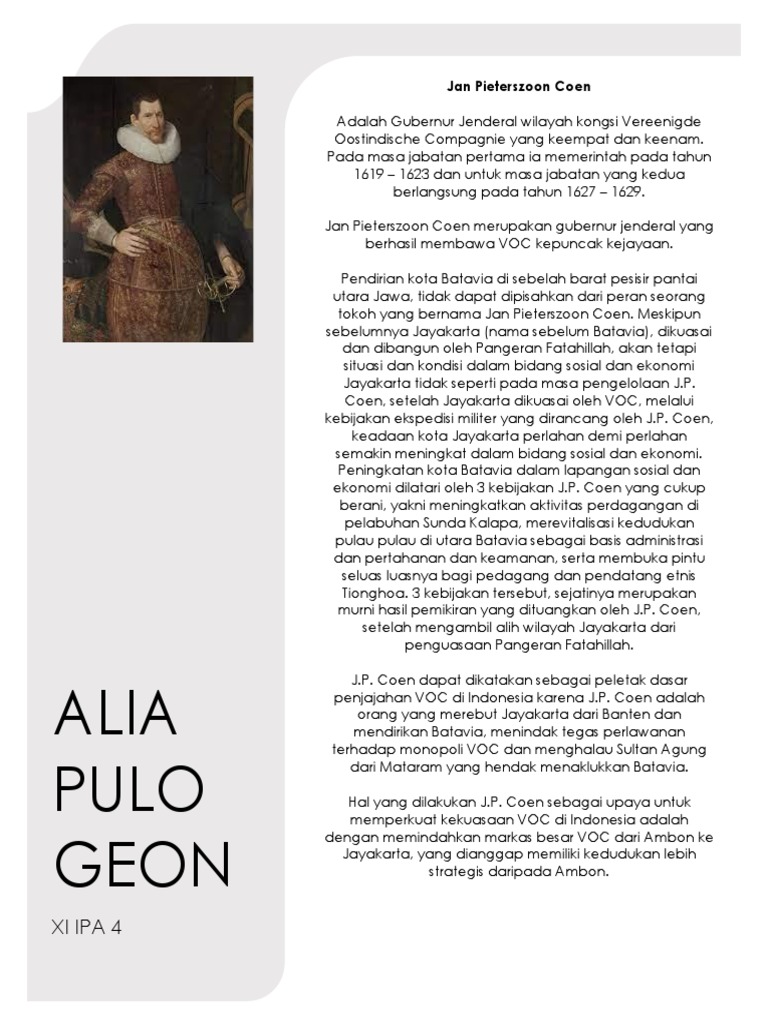 Jan Pieterszoon Coen dan Kejayaan VOC | PDF | Sejarah