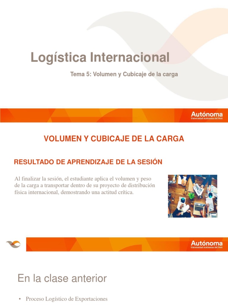 Logística Internacional: Tema 5: Volumen y Cubicaje de La Carga | PDF ...
