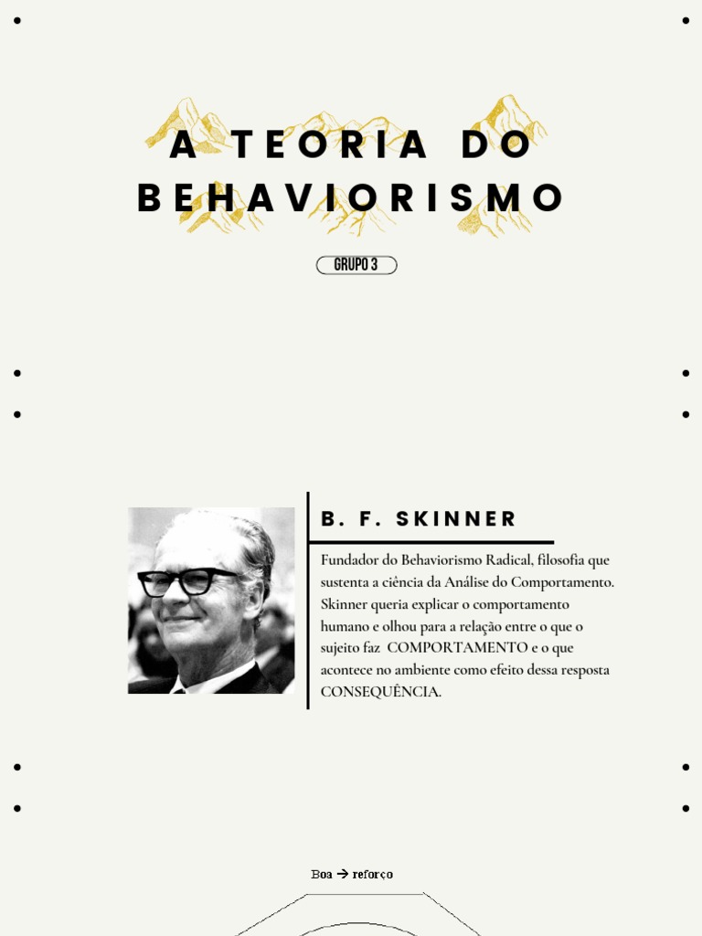 Teoria Do Behaviorismo | PDF | Behaviorismo | Comportamento