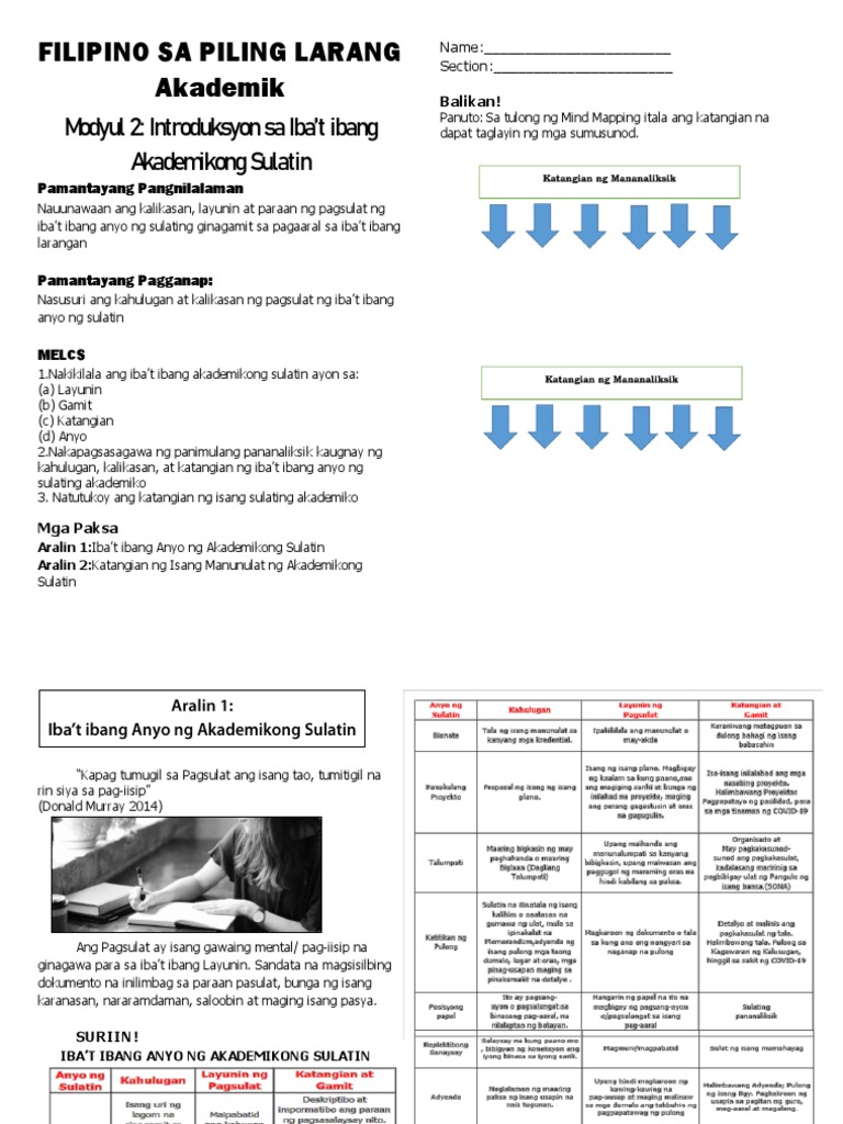 M2-Filipino Sa Piling Larang-Final | PDF
