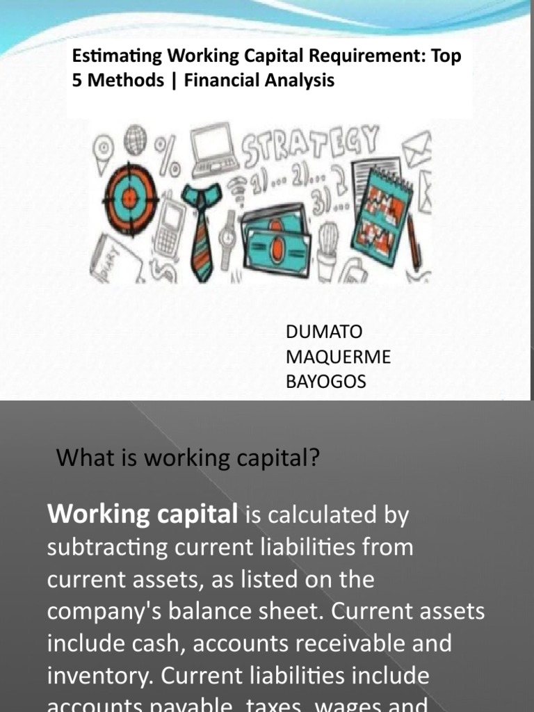 Estimating Working Capital | PDF | Working Capital | Balance Sheet