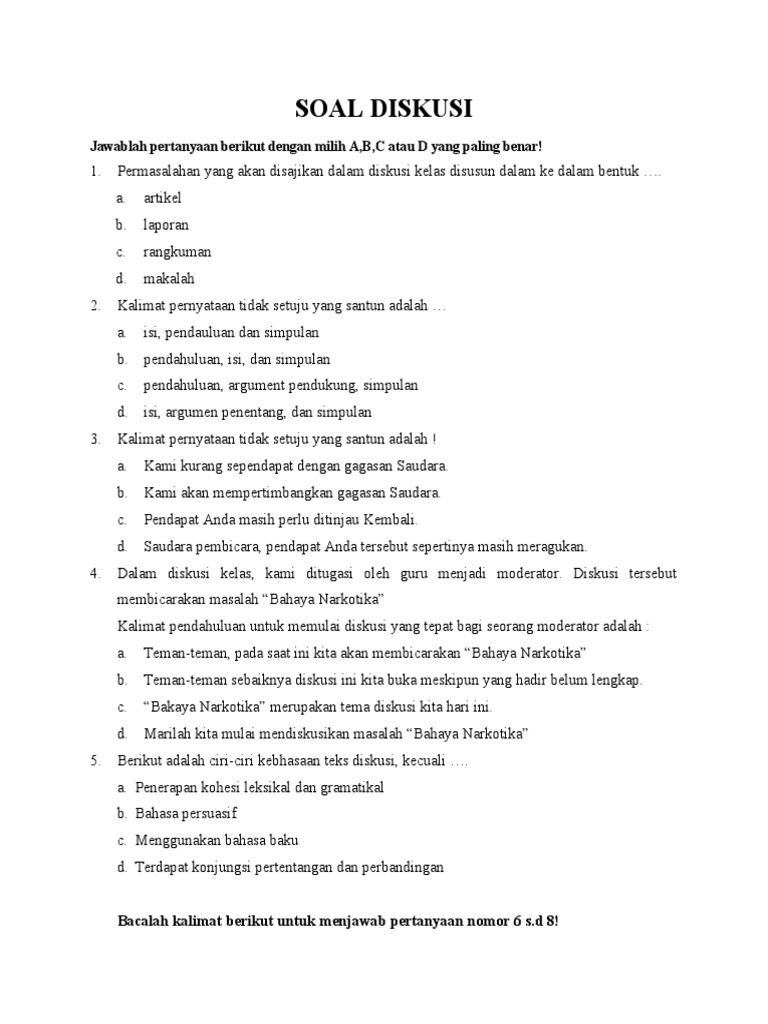 Soal Diskusi | PDF | Politik