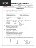 GRADE 8 SCIENCE EXAM PAPER2 3rd TERM | PDF | Chemical Elements | Proton