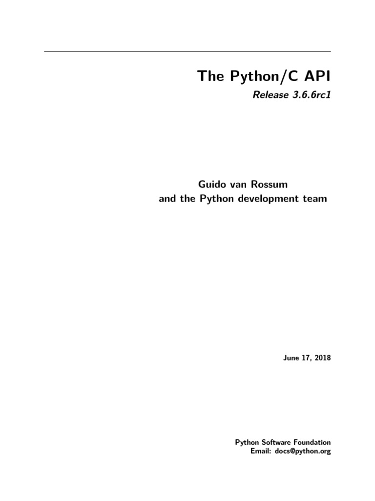 C Api Pdf Python Programming Language Parameter Computer 1420