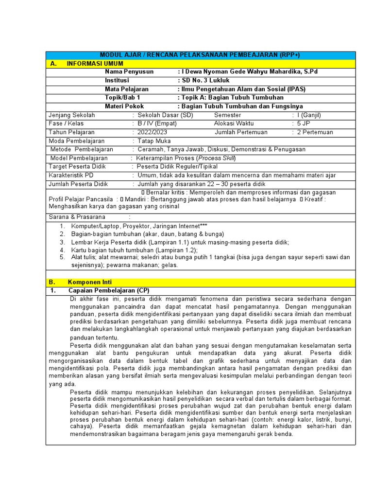 Modul Ajar Ipas Kelas 5 | PDF | Pengembangan Diri
