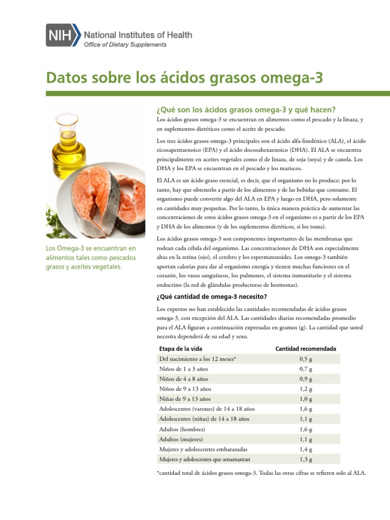 Omega 3 | PDF | Ácido Graso Omega 3 | Suplementos dietéticos