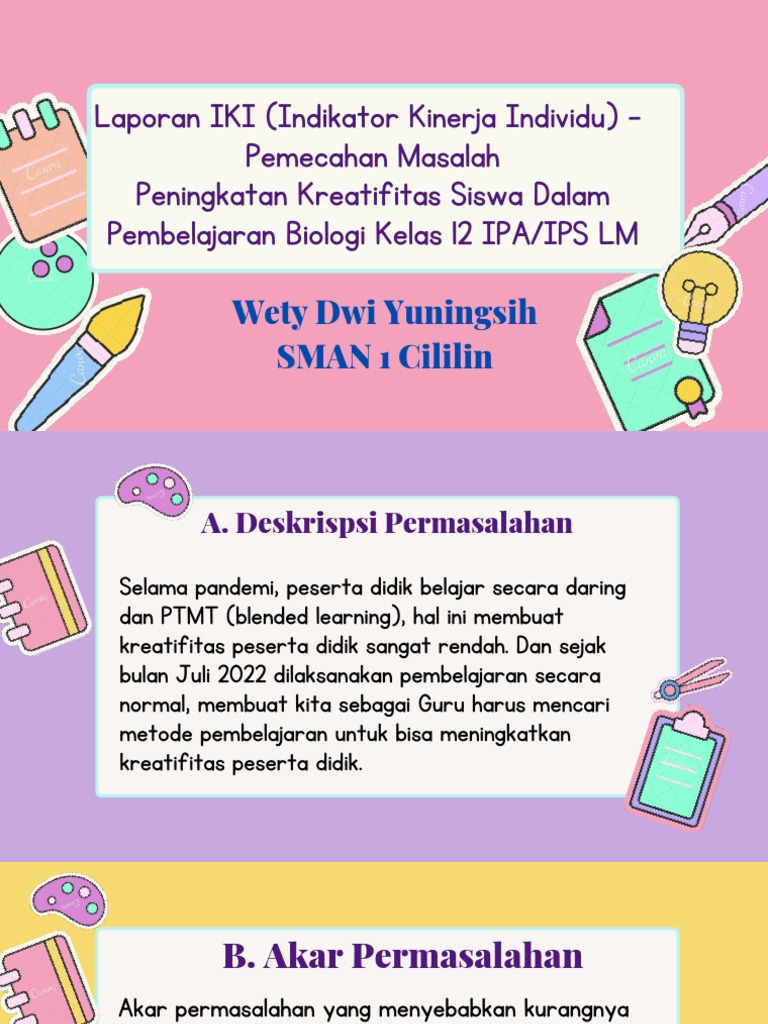 Laporan IKI (Indikator Kinerja Individu) - Peningkatan Kreatifitas ...