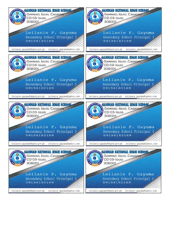 Sample Contact Card | PDF