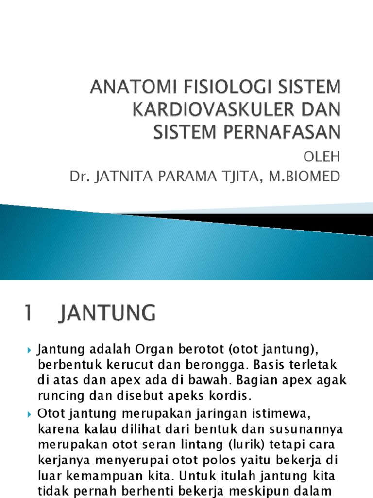 Anatomi Fisiologi Sistem Kardiovaskuler Dan | PDF