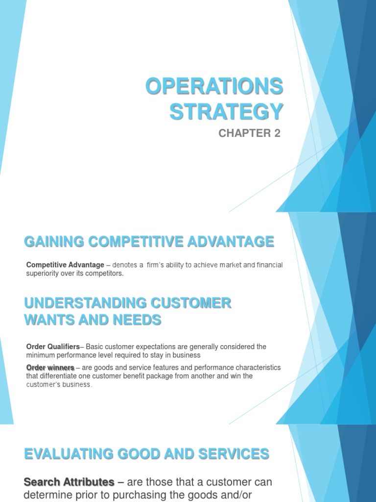 Chapter 2 Operations Strategy | PDF | Career & Growth | Business