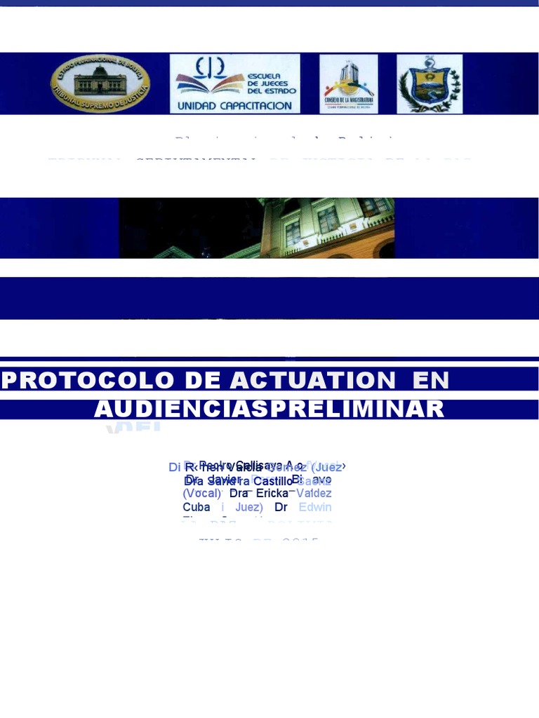 Protocolo de actuación en audiencias preliminar y complementaria civil | PDF | Procedimiento ...