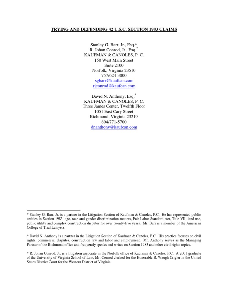 42 Usc Section 1983 | Download Free PDF | Fourth Amendment To The ...