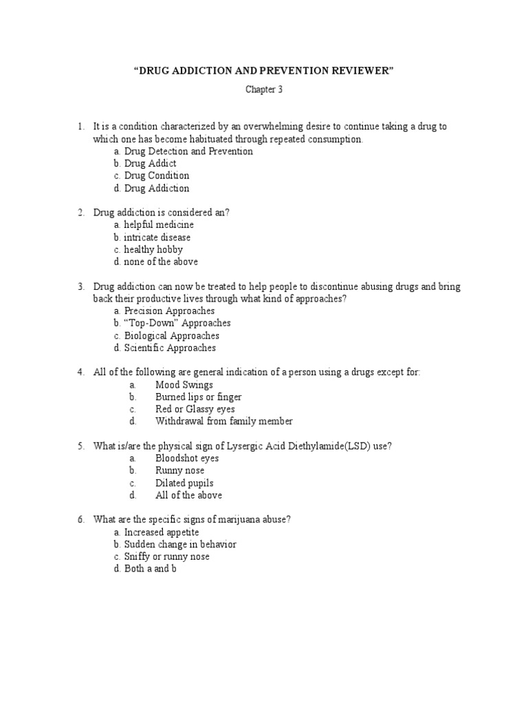 Drug Addiction Prevention Guide | PDF | Phencyclidine | Mdma