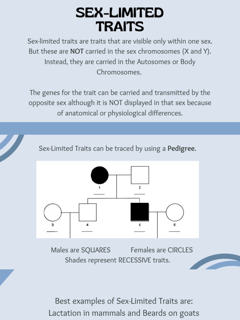 Sex Limited Traits | PDF | Genotype | Zygosity