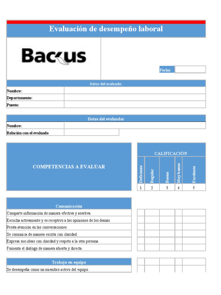 Formato Evaluacion Desempeno | PDF | Ciencia cognitiva | Business