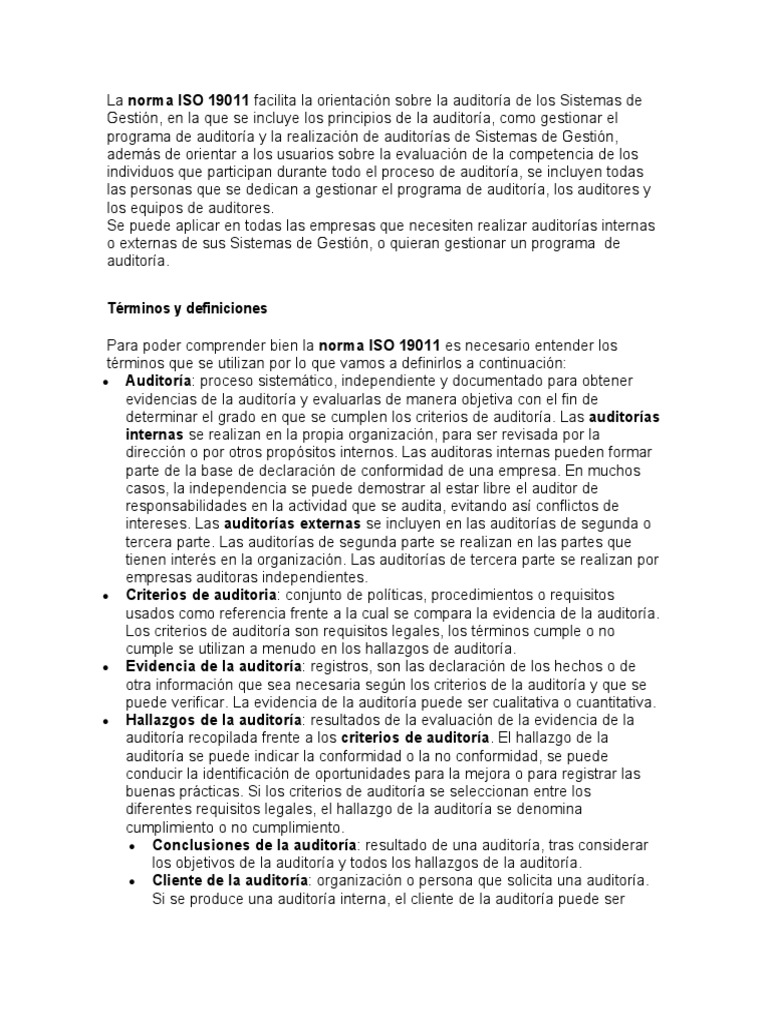 Norma Iso, 19011 | PDF | Auditoría | Contralor