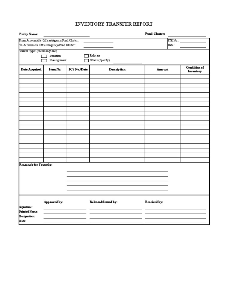 5.inventory Transfer Report | PDF