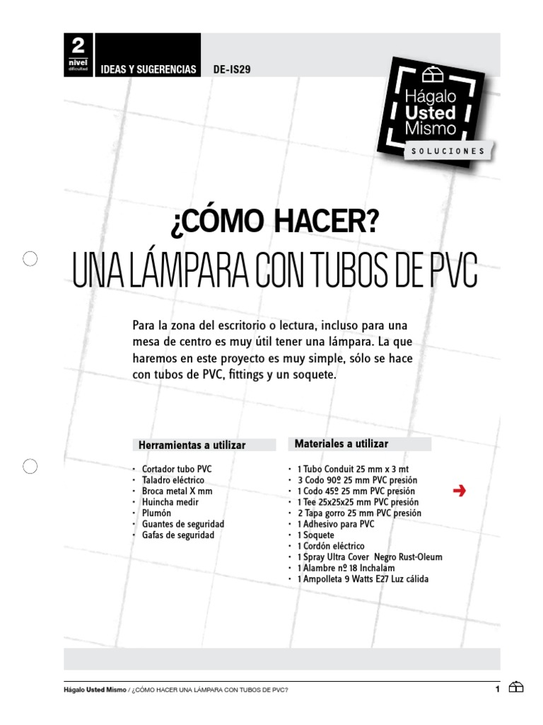 De Is29 Como Hacer Una Lampara Con Tubos De Pvc Pdf Bienes