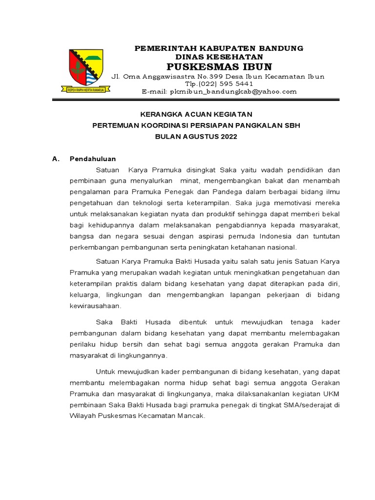KAK Pertemuan SBH | PDF | Karier & Perkembangan