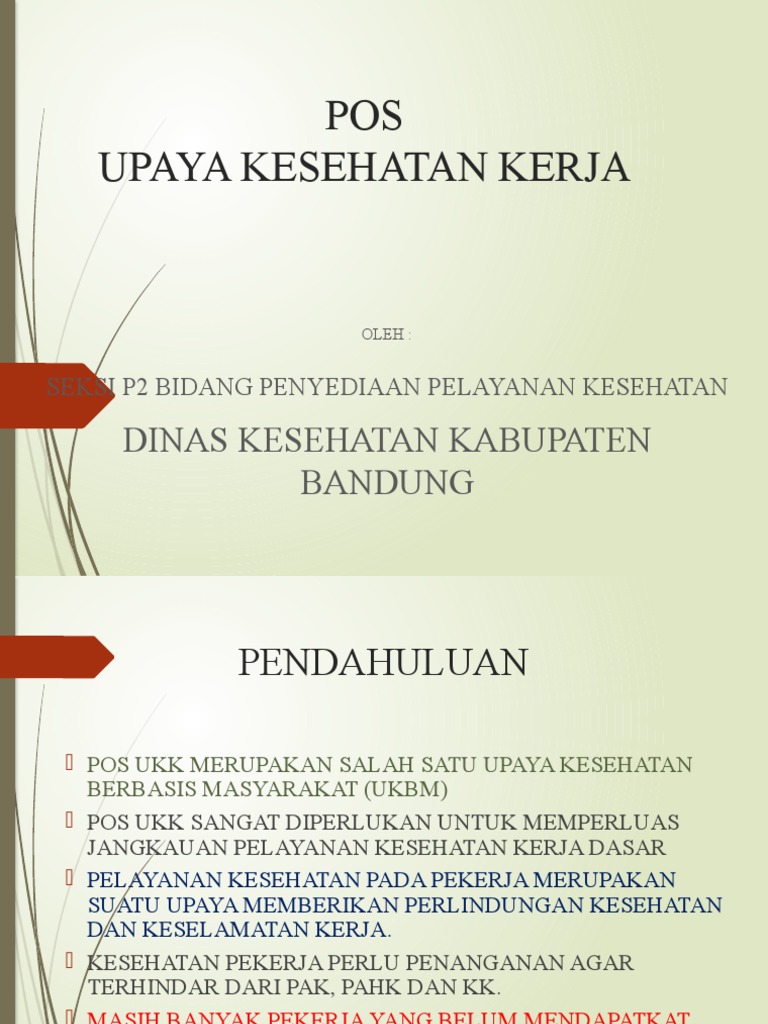 Pos UKK: Pusat Kesehatan Kerja Masyarakat | PDF | Bisnis | Sains ...