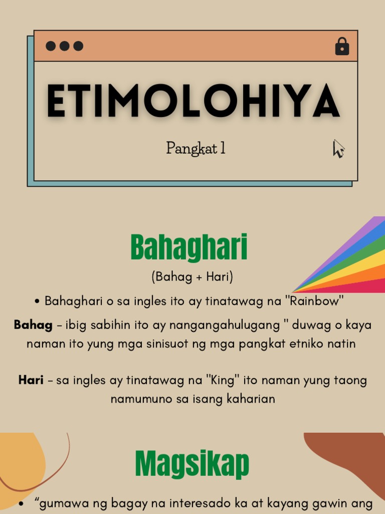 Etimolohiya | PDF