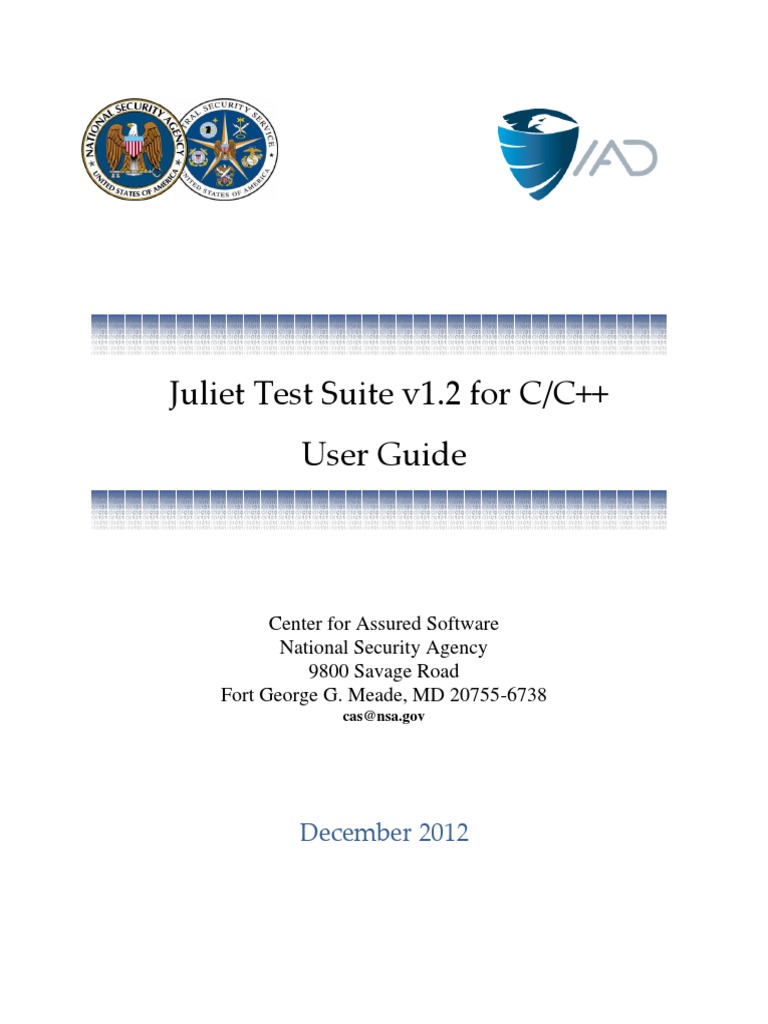Guide to the Juliet Test Suite v1.2 for C/C++ - A comprehensive user ...