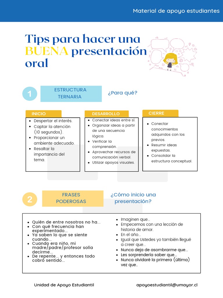 Tips para hacer una BUENA presentación oral: estructura, frases poderosas, diseño de ...