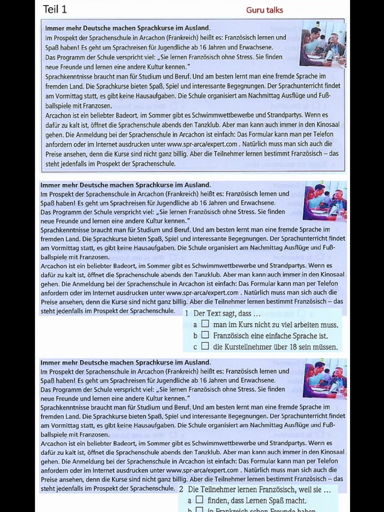 A2 Lesen 98 Mit Lösung | PDF