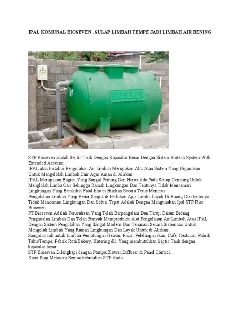 Ipal Komunal Bioseven | PDF