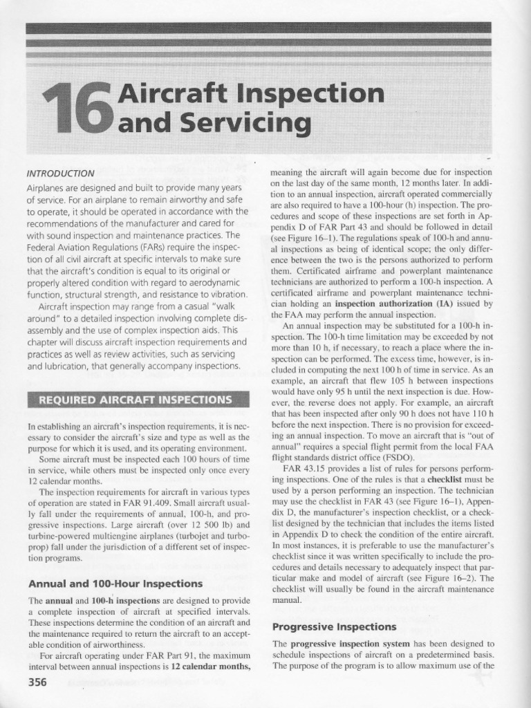 Aircraft Inspection and Maintenance Guide | PDF | Aircraft Flight ...