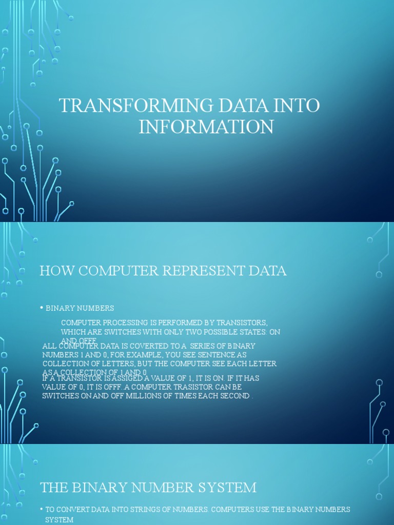 Transforming Data Into Information | PDF | Random Access Memory ...