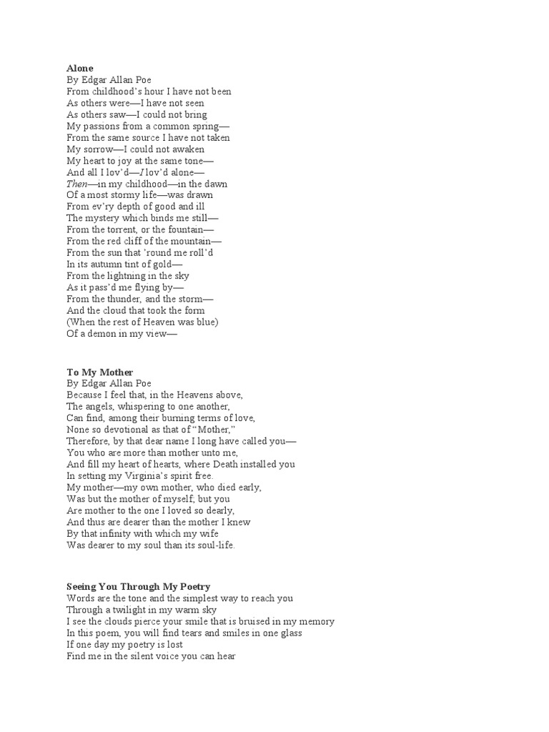 Poetry of Memory and Emotion | PDF | Poetry