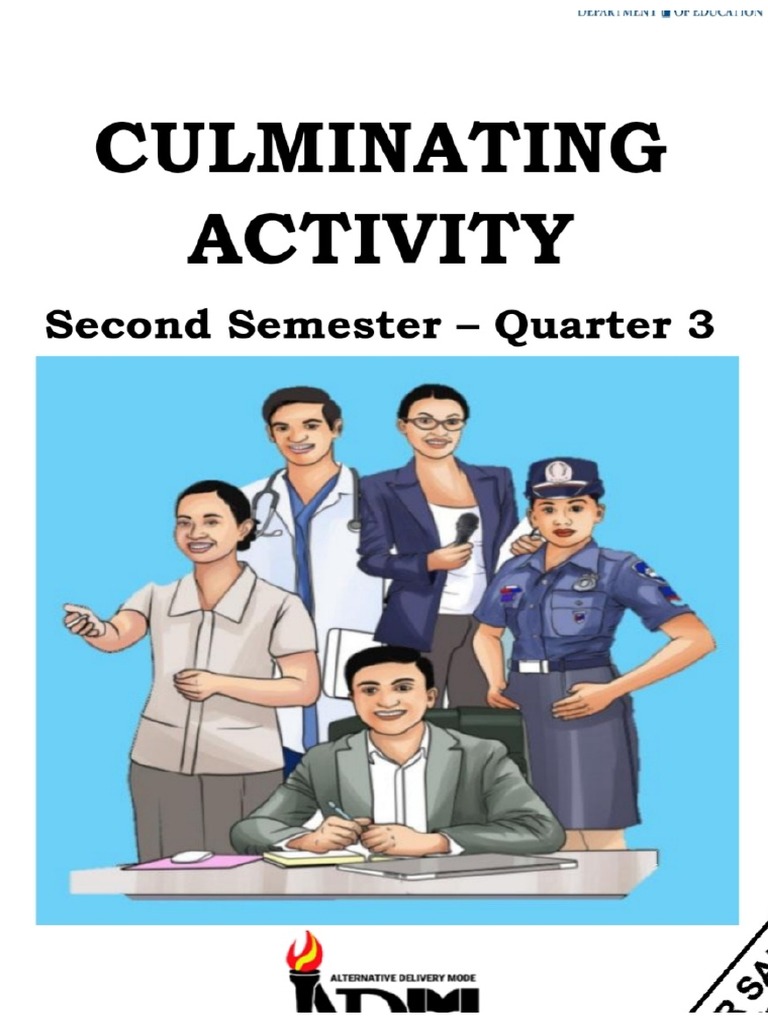 Culminating Activity 3rd Quarter Week 1 To 8 | PDF