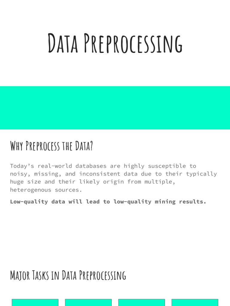 Data Preprocessing | PDF | Principal Component Analysis | Regression ... Data Preprocessing | PDF | Principal Component Analysis | Regression ...