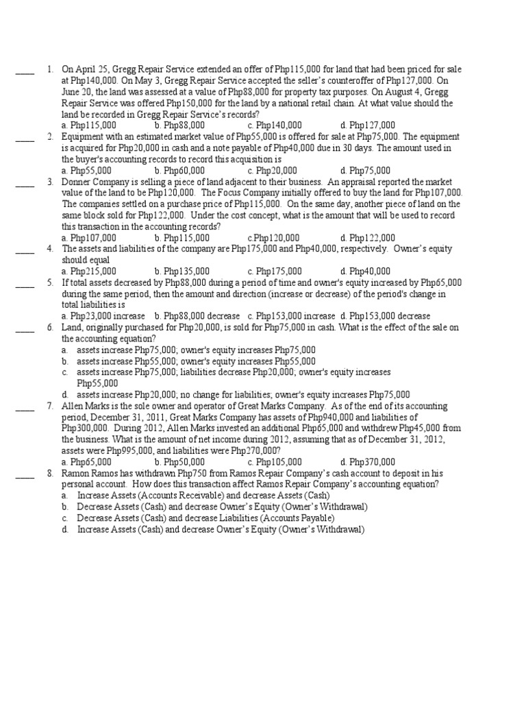 Module 1 - Review Test | PDF | Expense | Equity (Finance)