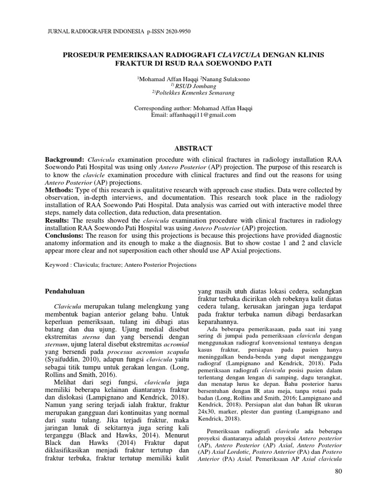 Prosedur Rontgen Clavicula Normal | PDF
