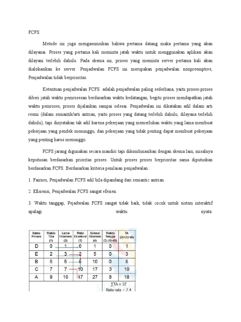 FCFS | PDF