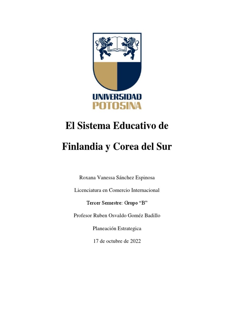 Educación Finlandia y Corea | PDF | Finlandia