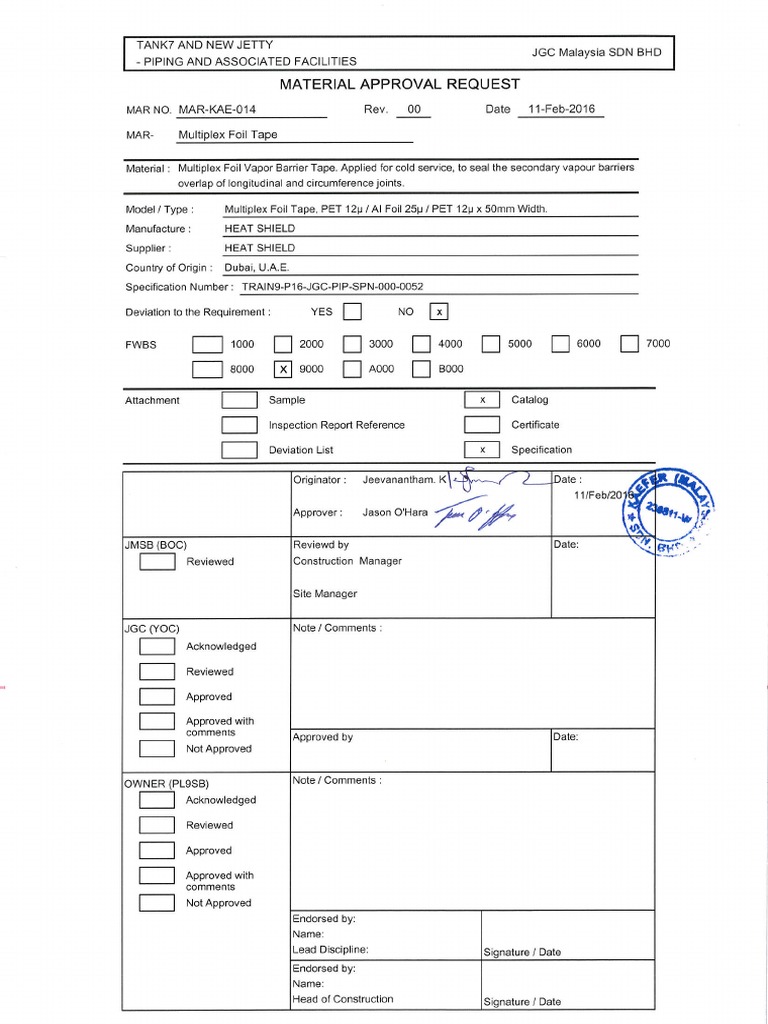 Mar-Kae-014 (Multiplex Foil Tape) | PDF