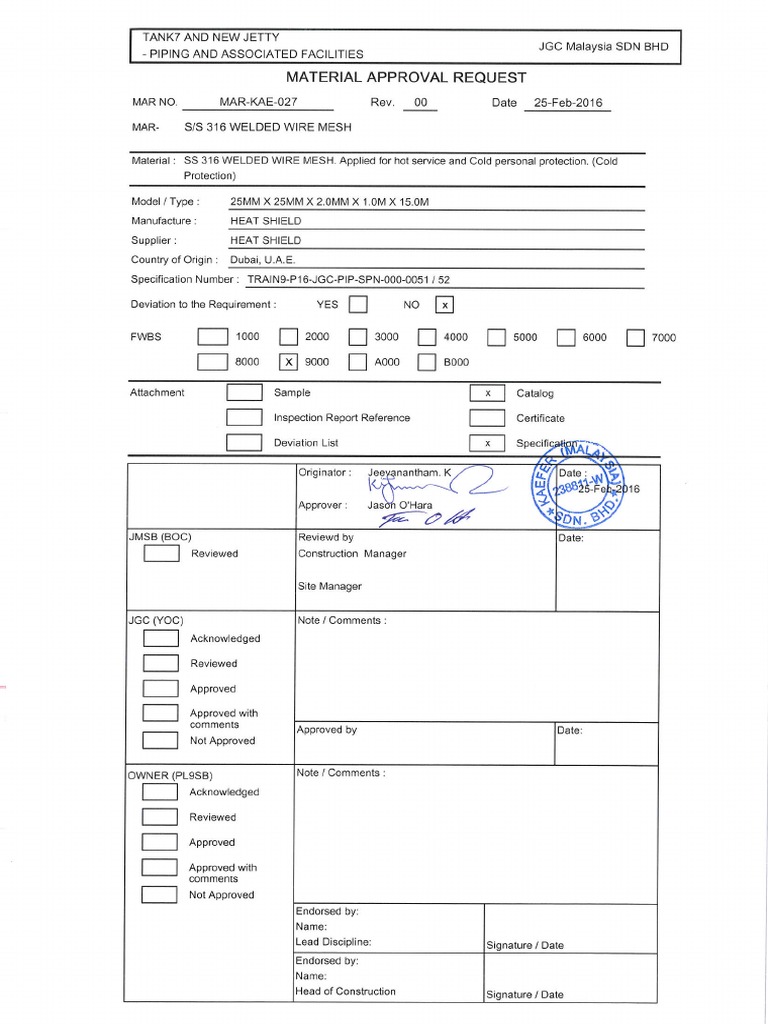 Mar-Kae-027 S-S 316 Welded Wire Mesh | PDF