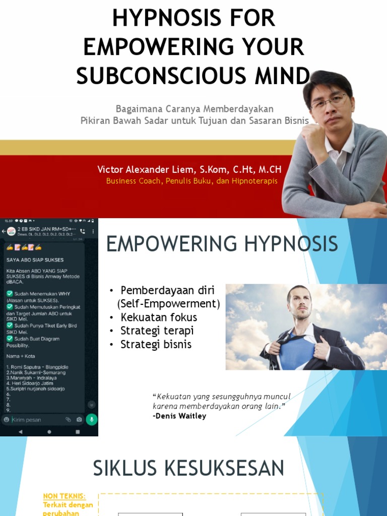 Hypnosis For Empowering Your Subconscious Mind-V01 | PDF