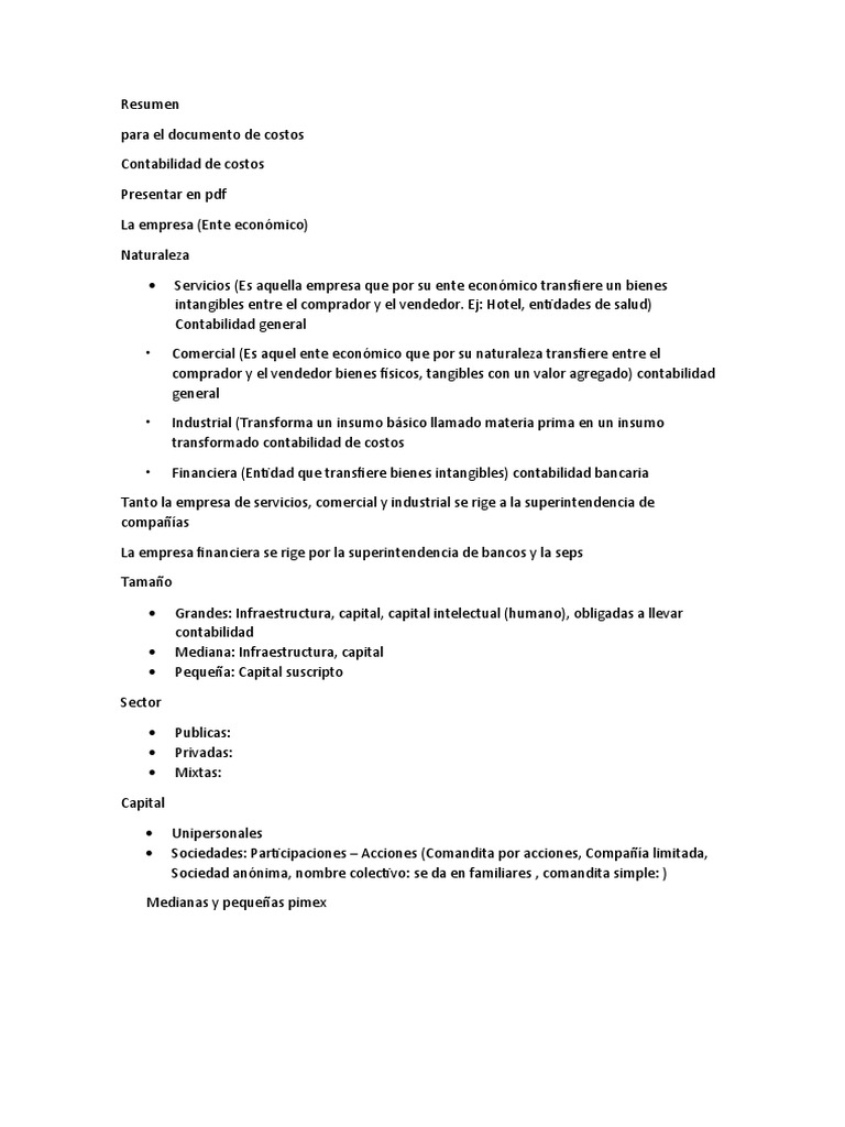 Notas de Costos | PDF