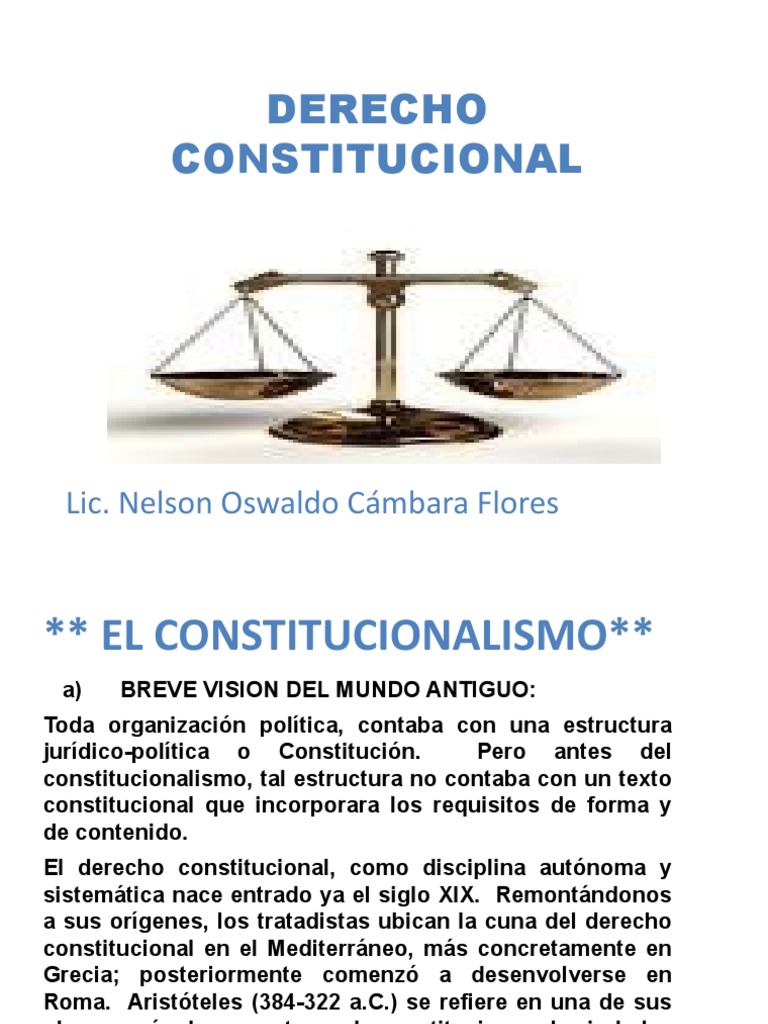 Clase 1 Constitucionalismo Pdf Constitución Derecho Constitucional