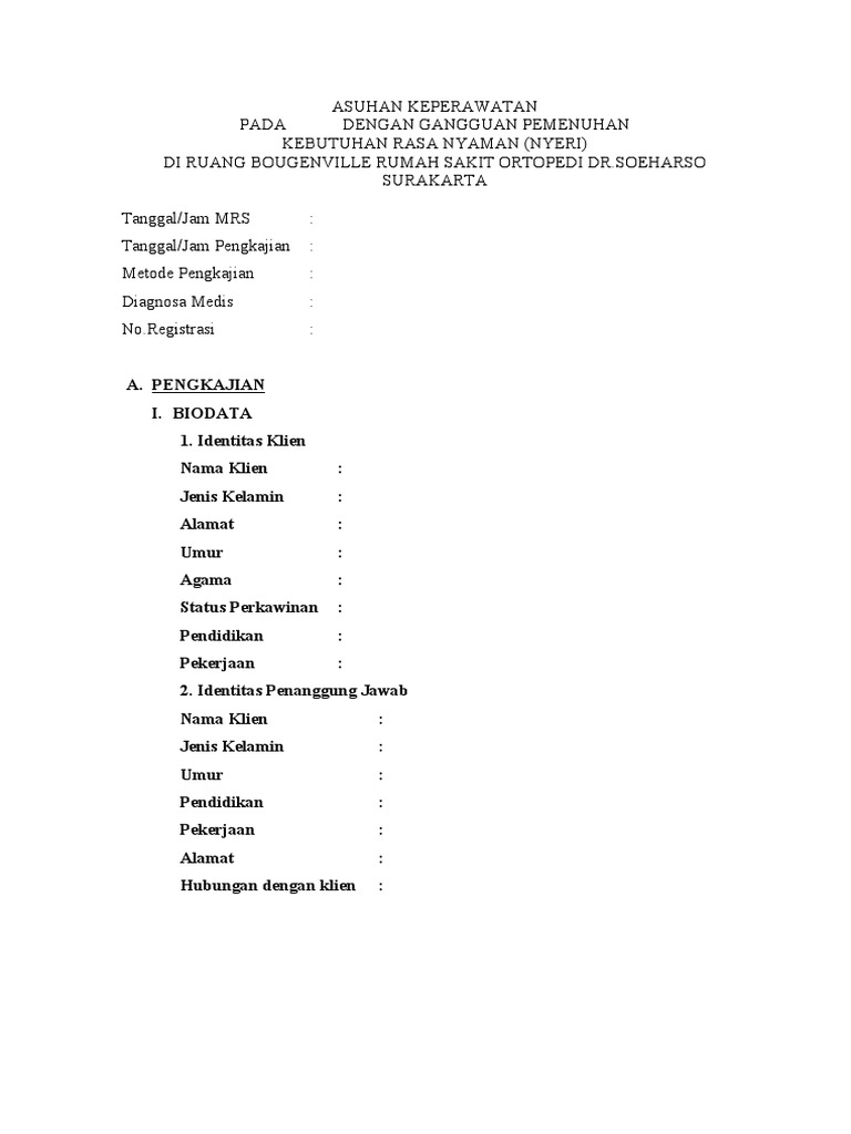 Format Askep KDP | PDF | Kesehatan Holistik