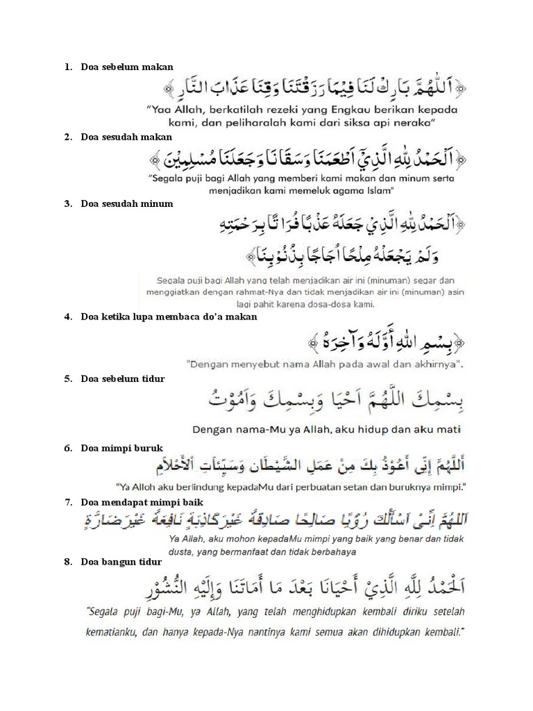 Kumpulan Doa Sehari-hari Lengkap | PDF | Agama & Spiritualitas
