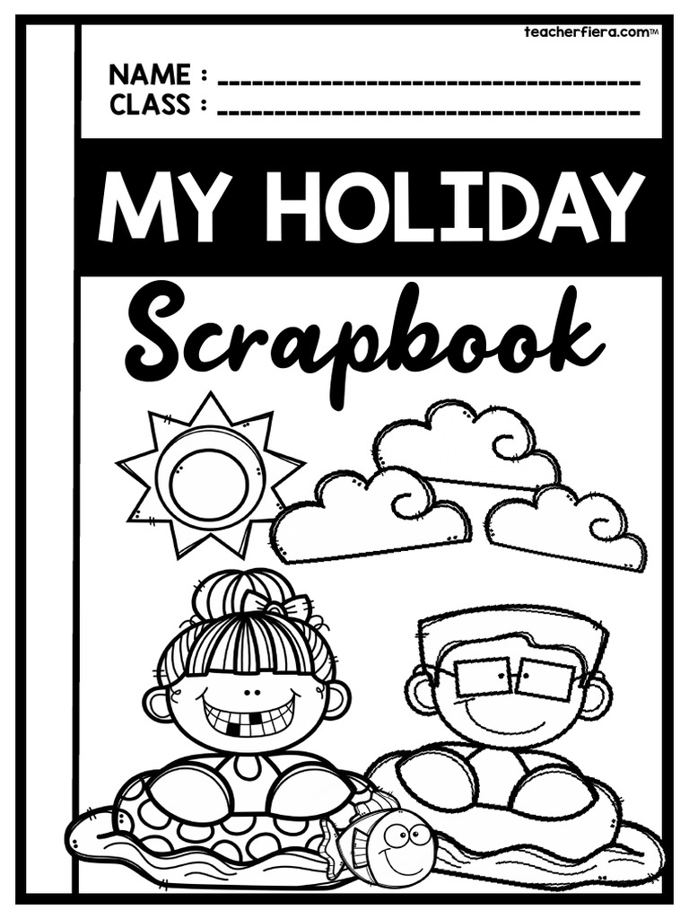 Year 2 Holiday Scrapbook Template | PDF