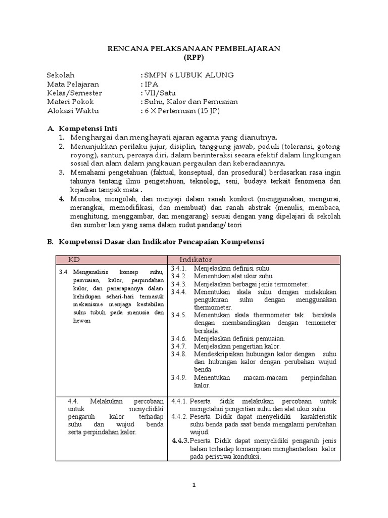 24.Rpp Telaah Ipa | PDF